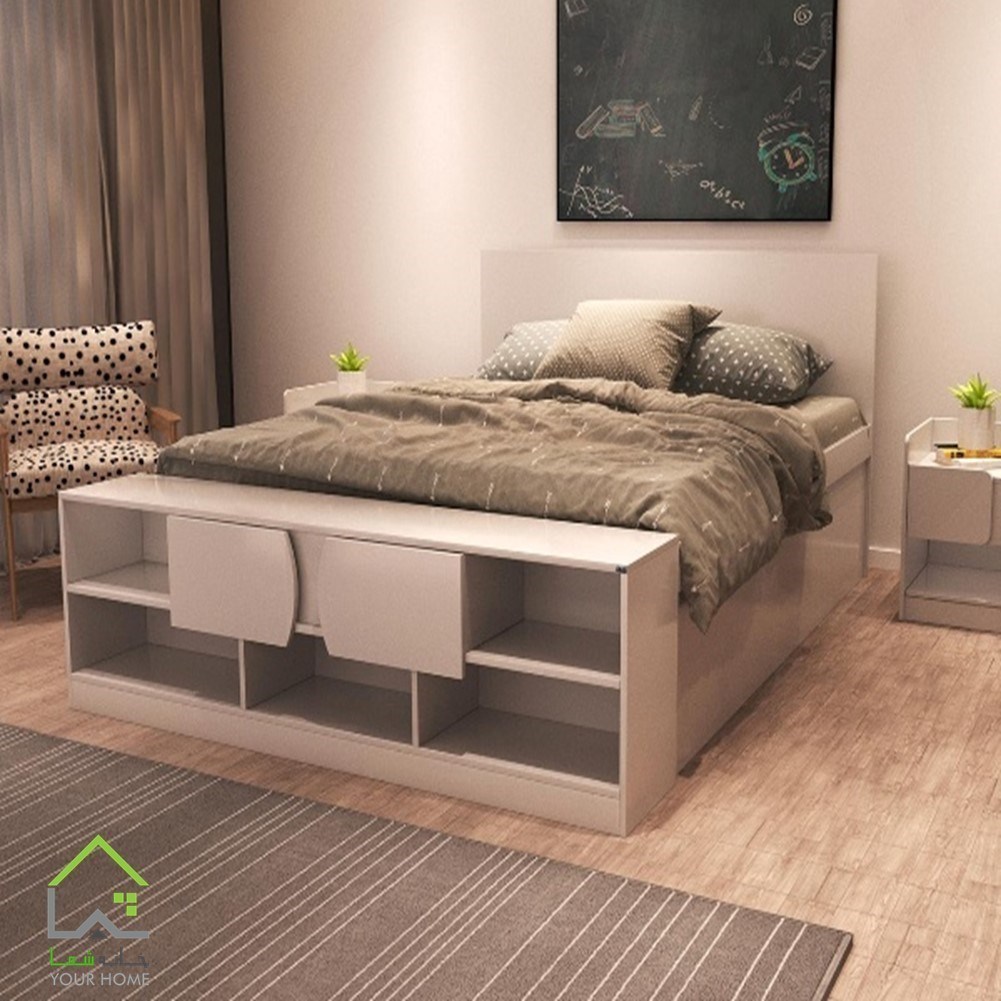 تخت خواب دو نفره چوبی مدل صبا | فروشگاه اینترنتی خانه شما