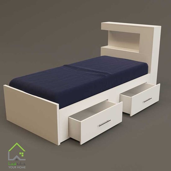 تخت چوبی یک نفره کشودار سینا | فروشگاه اینترنتی خانه شما